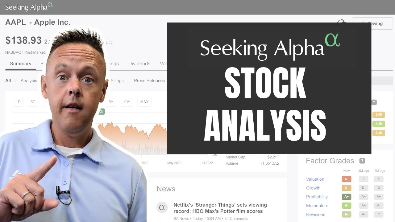 How to Analyze Stocks Using Seeking Alpha Premium Stock Pages - YouTube