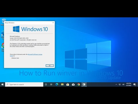 How to Run winver in Windows 10 May 2020 Update - YouTube