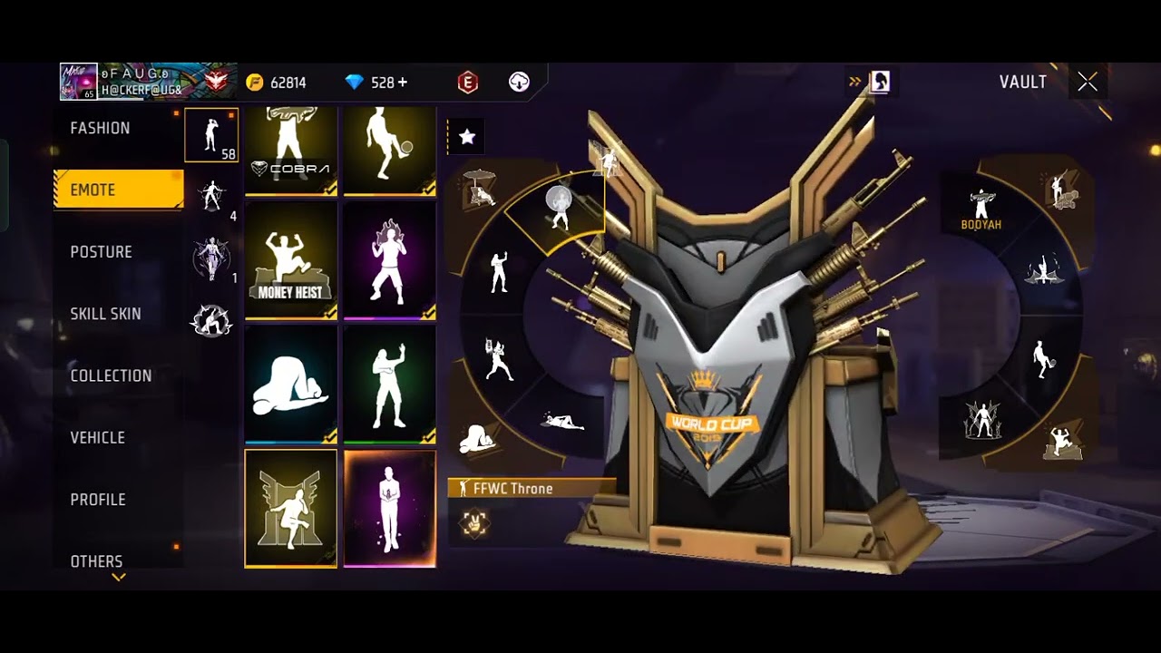 New emote royale throne 4000 diamonds - YouTube