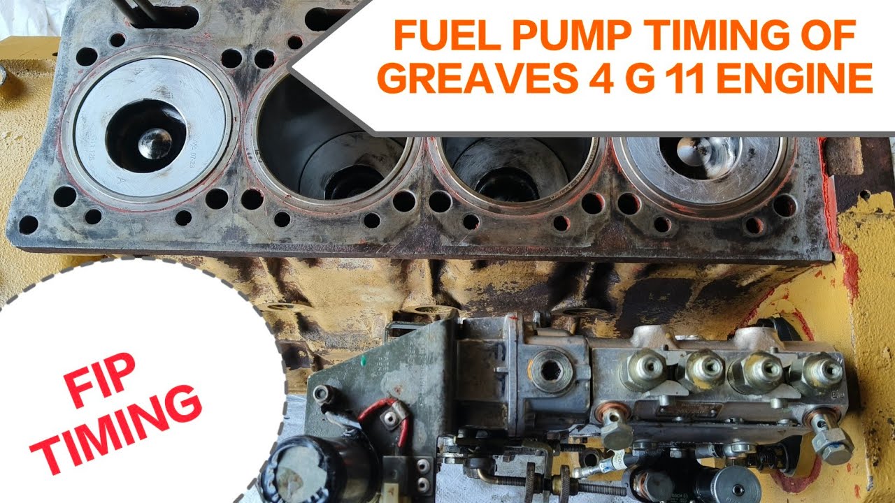 fuel pump timing of Greaves 4g 11 engine - YouTube