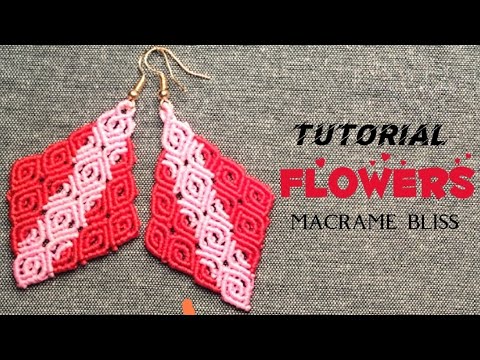 Flowers Earrings💐 How to make thread earrings | DIY tutorial step by ...