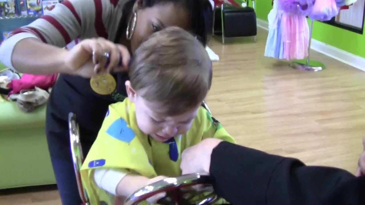 Mister Boy's First Haircut - Includes Crying - YouTube
