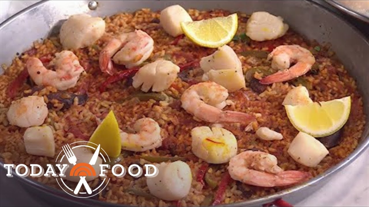 Chef Ingrid Hoffmann Shares Her Recipe For An Easy Seafood Paella - YouTube