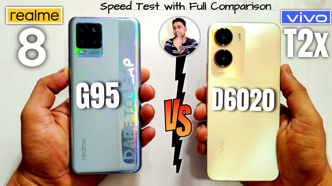 Vivo T2x Vs Realme 8 Speed Test | Dimensity 6020 Vs Helio G95 Speed ...