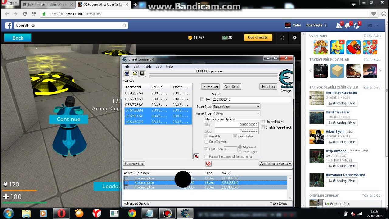 uberstrike sınırsız spring greanades cheat engine ile kodlu - YouTube
