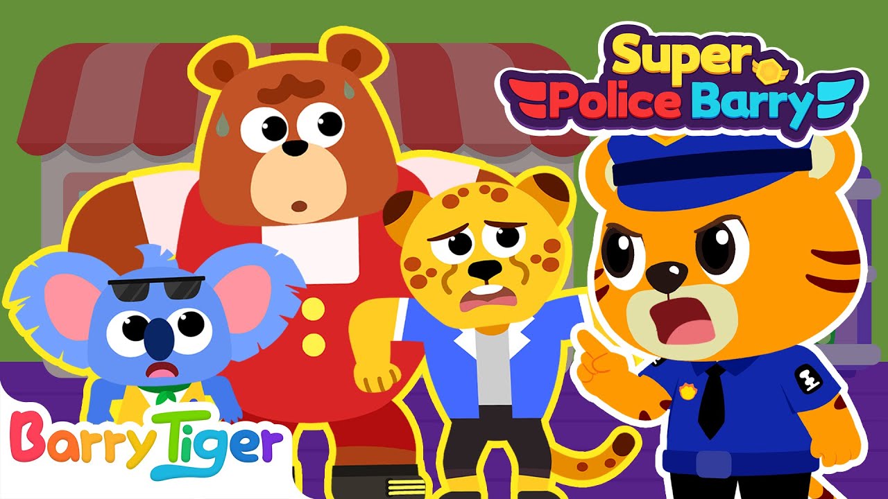 Stop, Thief Bear! 🚔🐻💨 | Fun Learning with BarryTiger! | Exciting Police ...