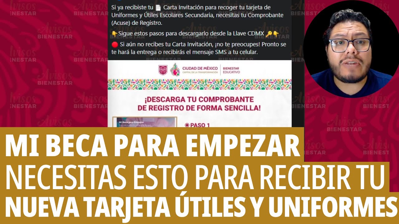 ¡TARJETA MI BECA PARA EMPEZAR! necesitas esto.. para recibir la nueva ...