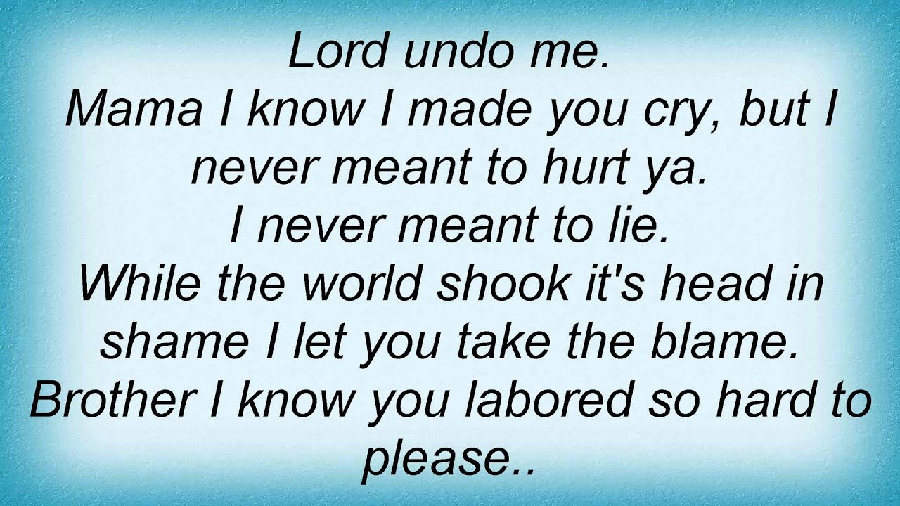 Jennifer Knapp - Undo Me Lyrics - YouTube