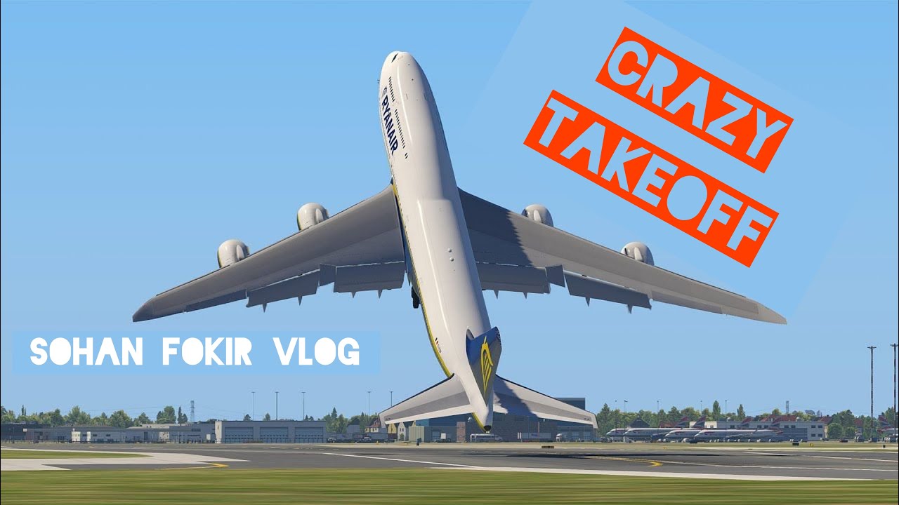 Amazing plane take off from London Stansted airport - YouTube