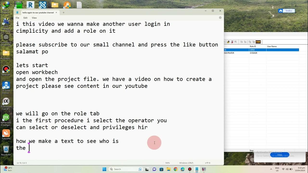 GE CIMPLICITY CREATE NEW USER ACCOUNT AND ROLES - YouTube
