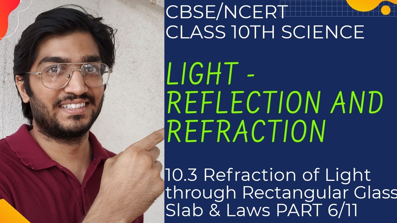 REFRACTION THROUGH GLASS SLAB | CBSE 10th Science Ch 10 LIGHT ...