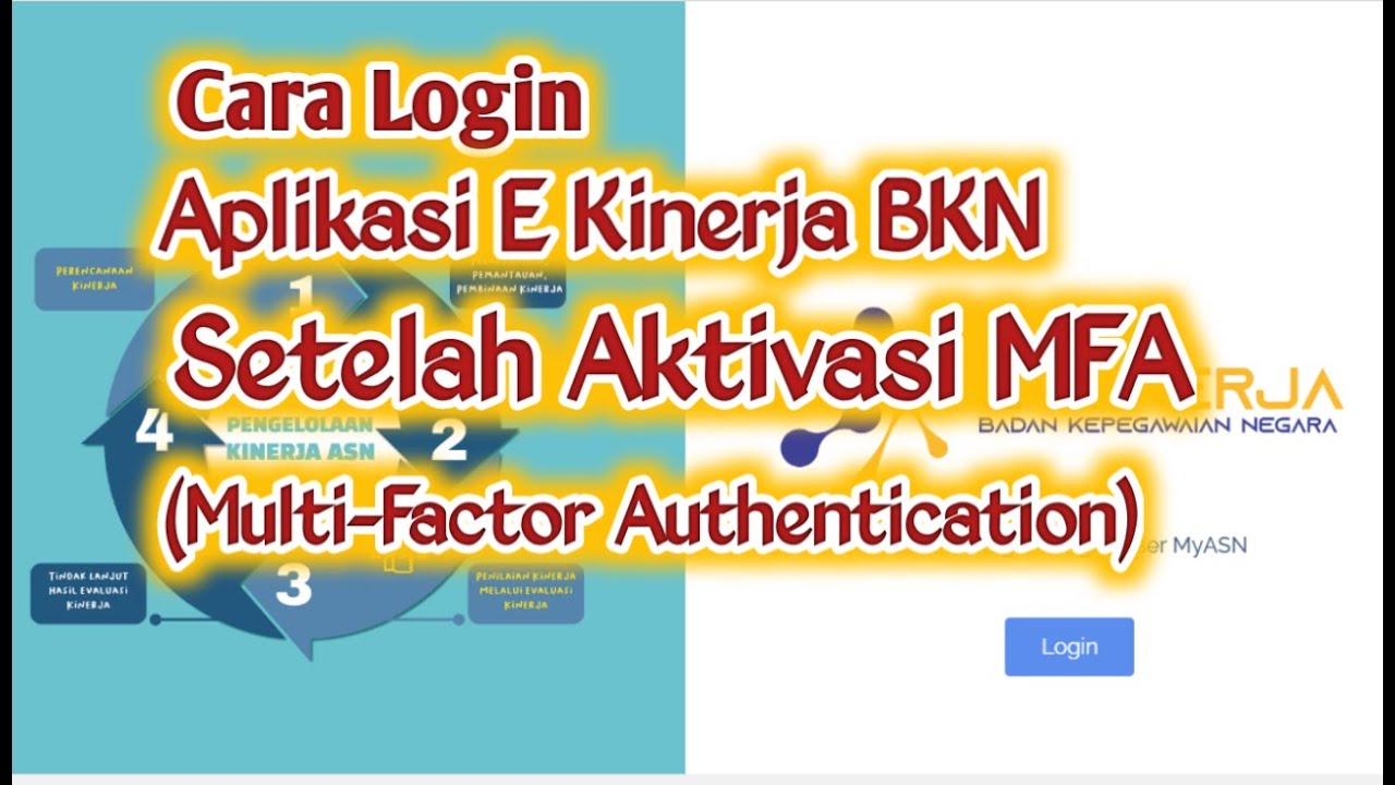 Cara Login Ke Aplikasi E kinerja BKN setelah Aktivasi MFA - YouTube