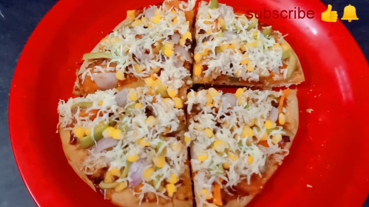Pizza recipe/instant pizza recipe with readymade pizza base/vegg pizza ...