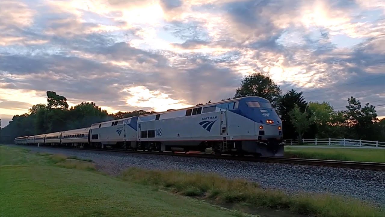 High Speed w/ Horn Blast "Red Glow after Blue Moon" Amtrak Leaders #132 ...