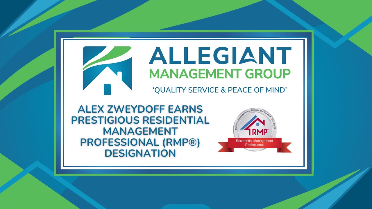 Alex Zweydoff Earns Prestigious Residential Management Professional ...
