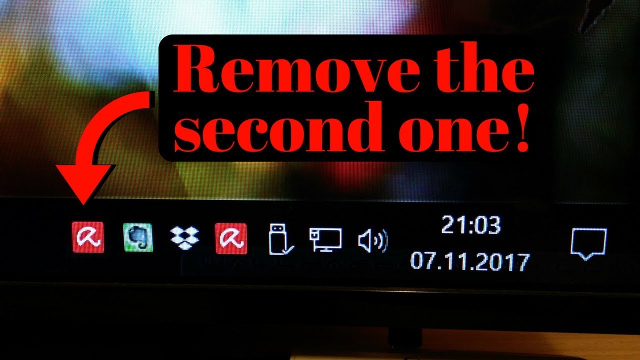 How to get rid of the second Avira system tray icon - YouTube