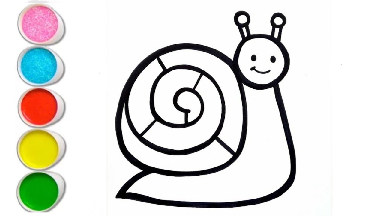 Snail Drawing! | Cute Snail Drawing for Kids and Toddlers - YouTube