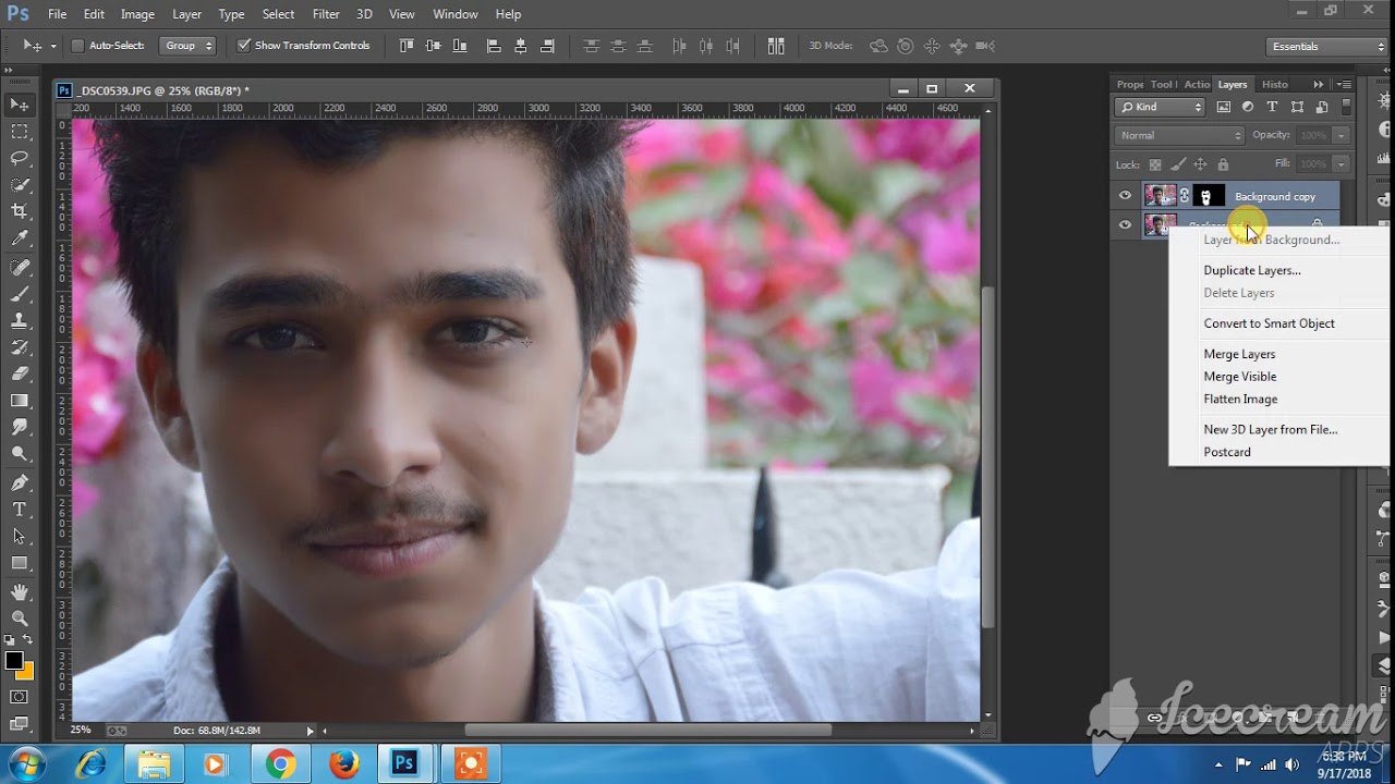 How To Clean Face In Photoshop CC tutorial - YouTube