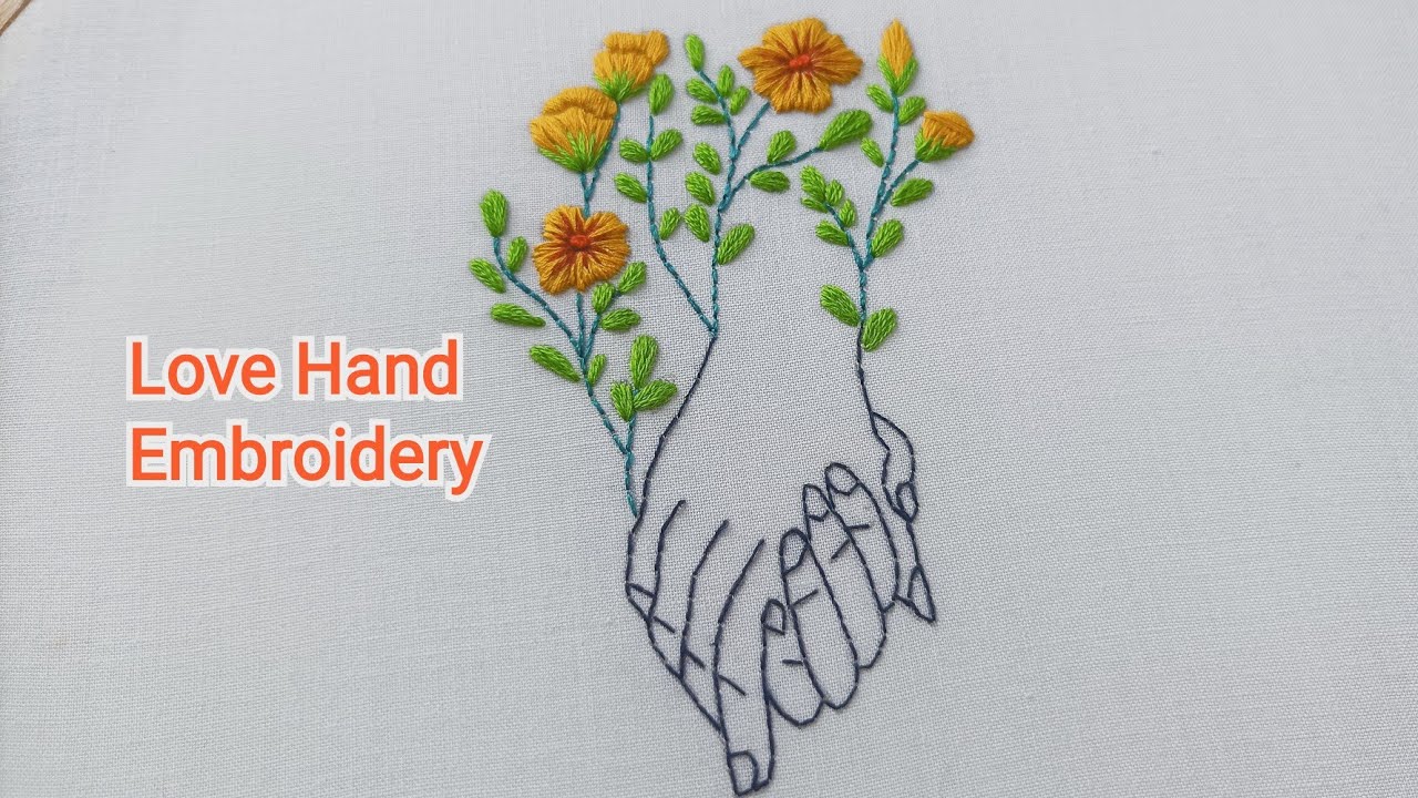 Easy Love Hand Embroidery With Ordinary Thread#valentines day special ...
