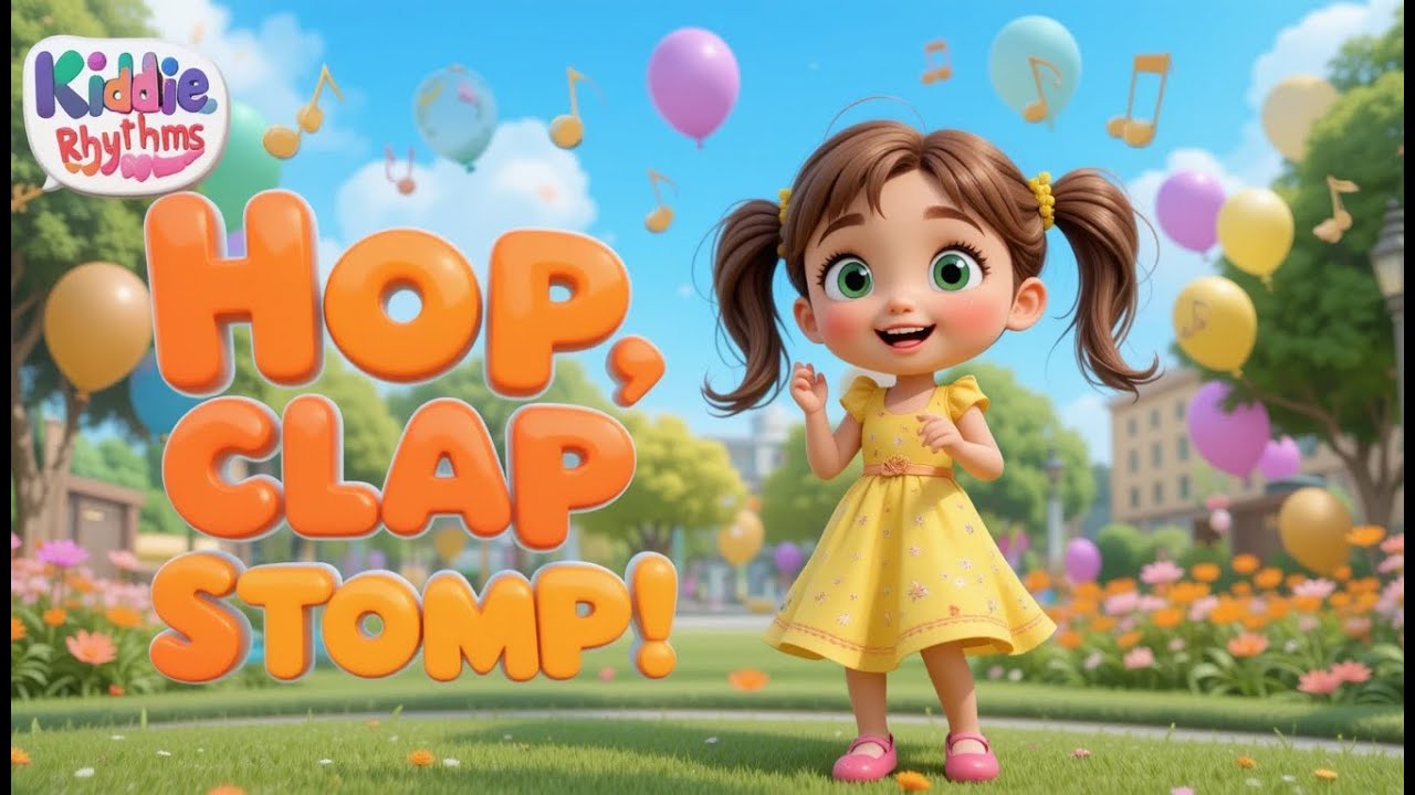 Hop, Clap, Stomp! | Fun Kids Song & Dance | Kiddie Rhythms - YouTube