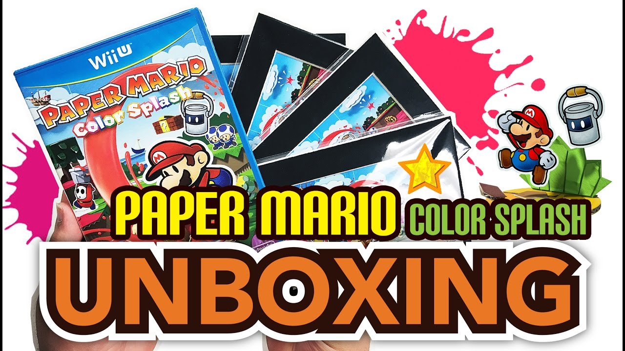 Paper Mario Color Splash with Bonus Cell Art (Wii U) Unboxing !! - YouTube