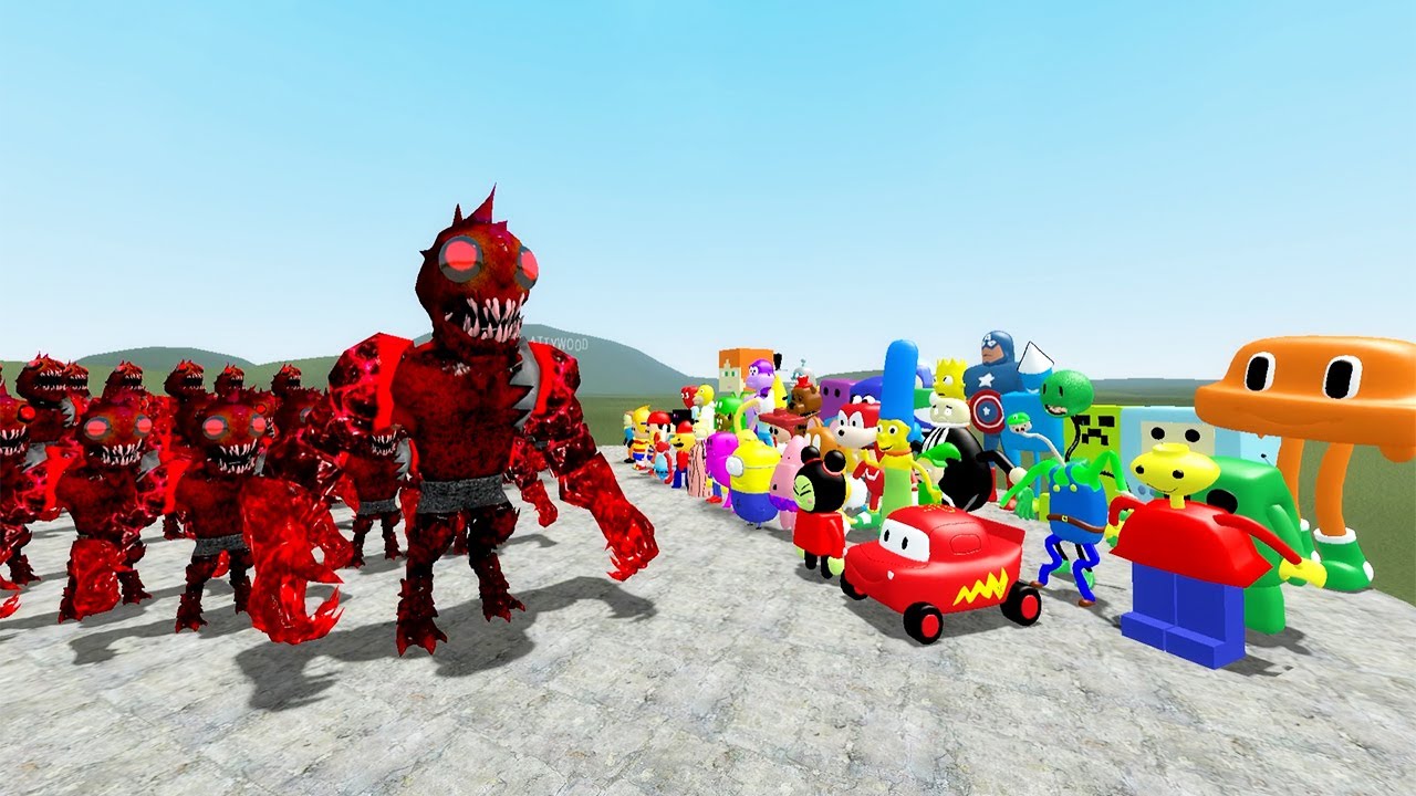 Nightmare Red Rainbow Friends Pack 3 VS 3D Memes Nextbots/Memes in 3D ...