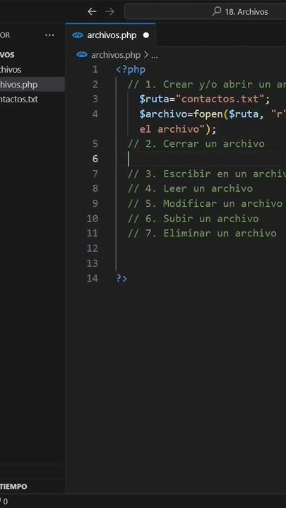 Cerrar un archivo en PHP #php #tutorial #desarrolloweb #backend - YouTube