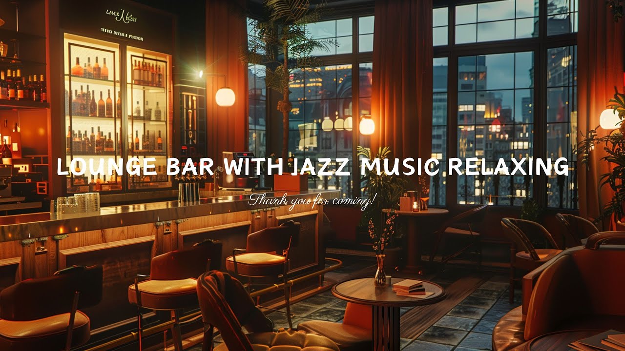 Mellow Saxophone Jazz Music in City Bar Ambience 🍷 Relaxing Background ...