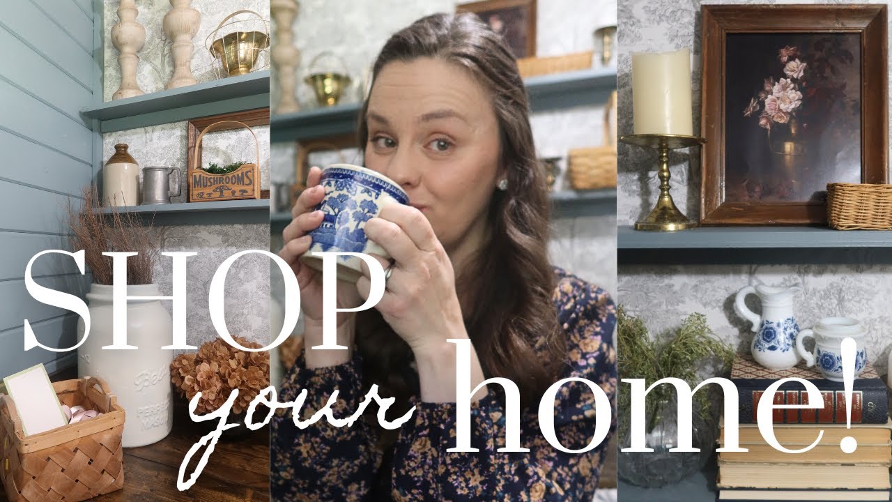 I created a CHARMING little antique SHOP in my home! || Cottage Laundry ...