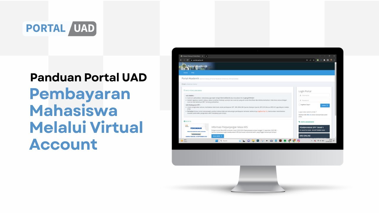 Panduan Portal UAD - Pembayaran Mahasiswa melalui Virtual Account - YouTube