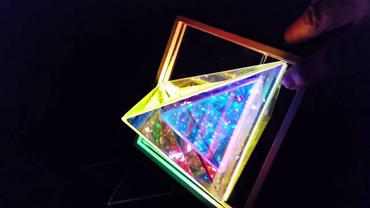 Dichroic Boro Glass Infinity Mirror Effect Pyramids 007 - YouTube