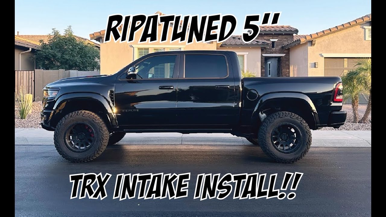 RIPATUNED 5" TRX Intake Install on my 2022 Ram TRX - YouTube