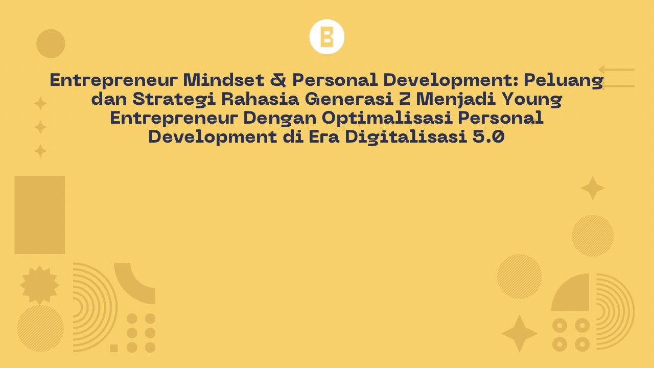 International Business Seminar Entrepreneur Mindset & Personal ...