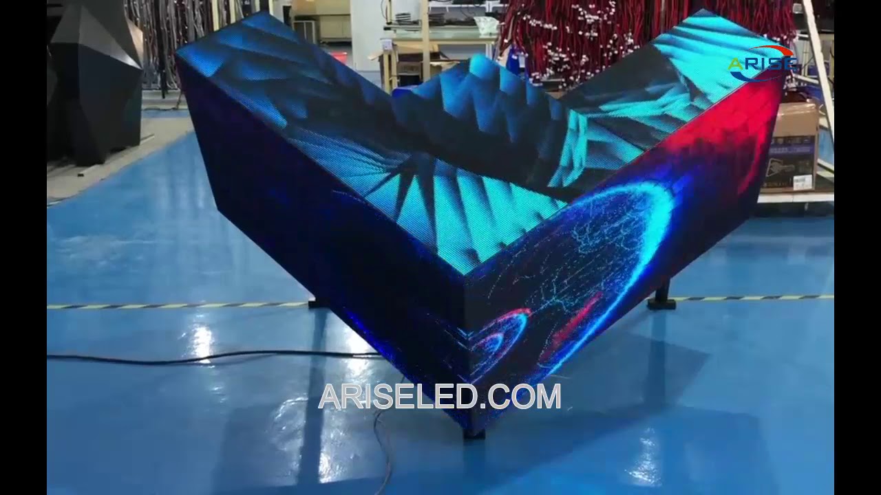 Creative LED 3D Triangle Display Pixel DJ Booth,DJ Booth Facade For Bar ...
