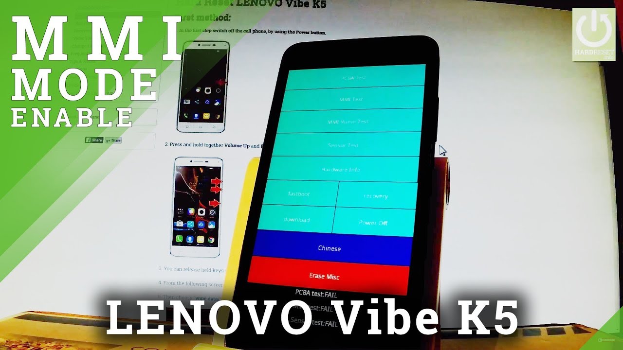 How to Enter MMI Mode in LENOVO Vibe K5 - Quit MMI Mode - YouTube