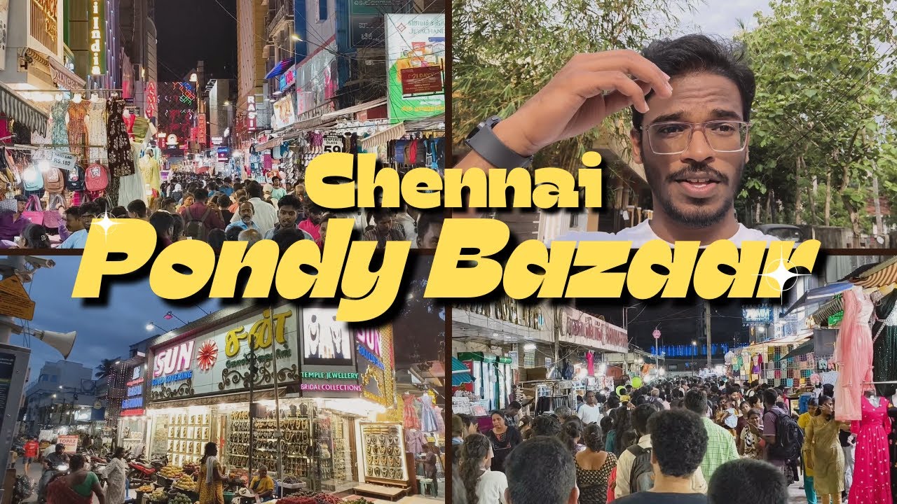 Exploring Pondy Bazaar Chennai | Street Shopping Vlog, Local People & Culture - YouTube