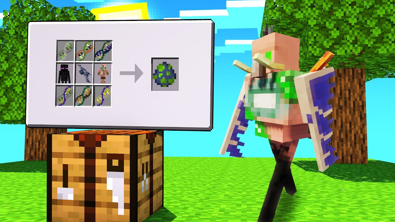 ESTO SUCEDE SI FUSIONAS EL ADN DE LOS MOBS EN MINECRAFT - YouTube