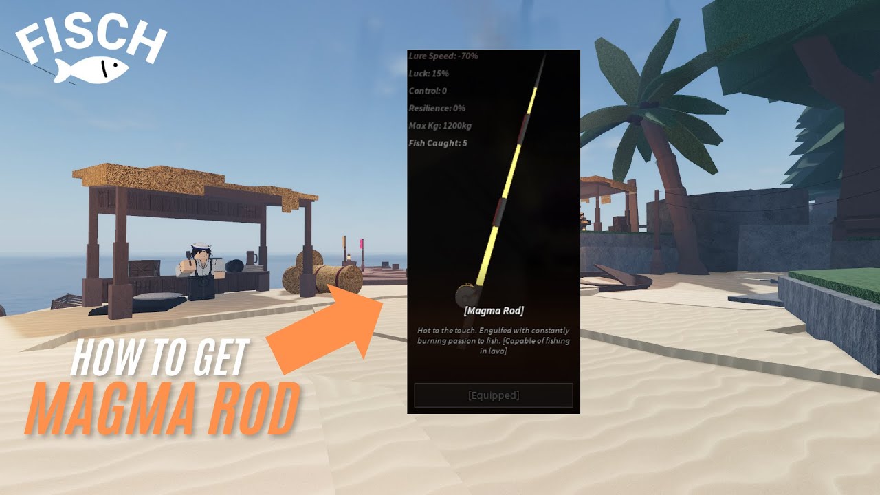 FISCH | HOW TO GET MAGMA ROD - YouTube