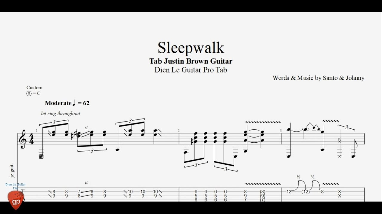 Sleepwalk by Santo & Johnny - Guitar Pro Tab - YouTube Music