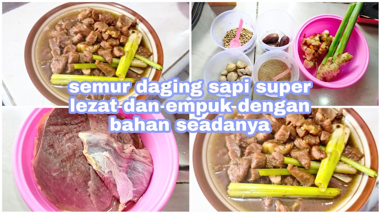 masak semur daging sapi lezat dan empuk/dengan bahan seadanya - YouTube