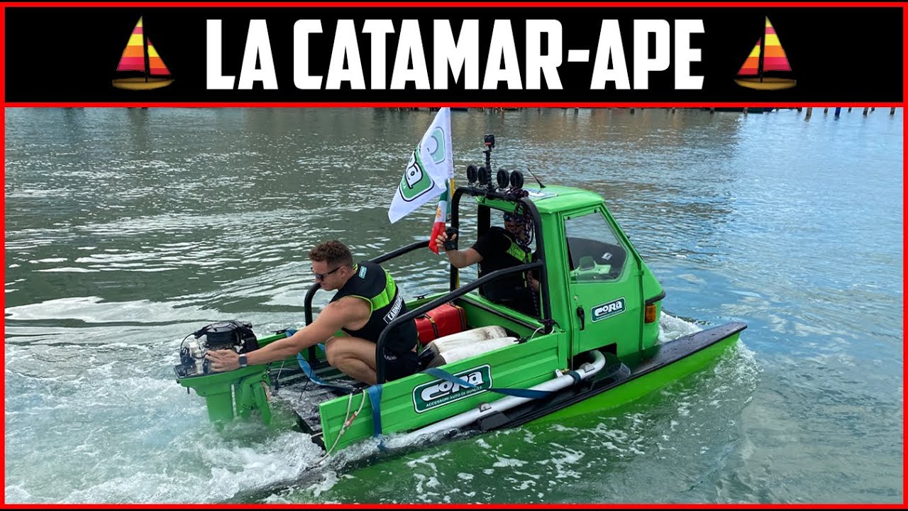 L'APE CATAMARANO. Il test in mare. - YouTube