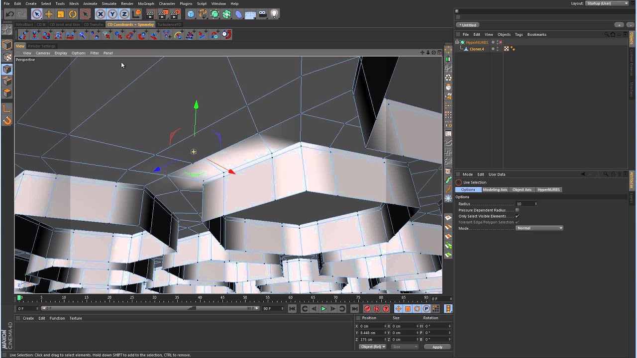 Sub D Modeling In C4d Part 15 Honeycomb Youtube