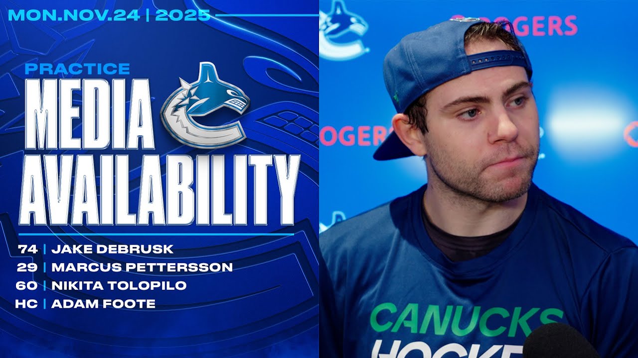 Jake DeBrusk, Marcus Pettersson, Nikita Tolopilo & Adam Foote Practice ...