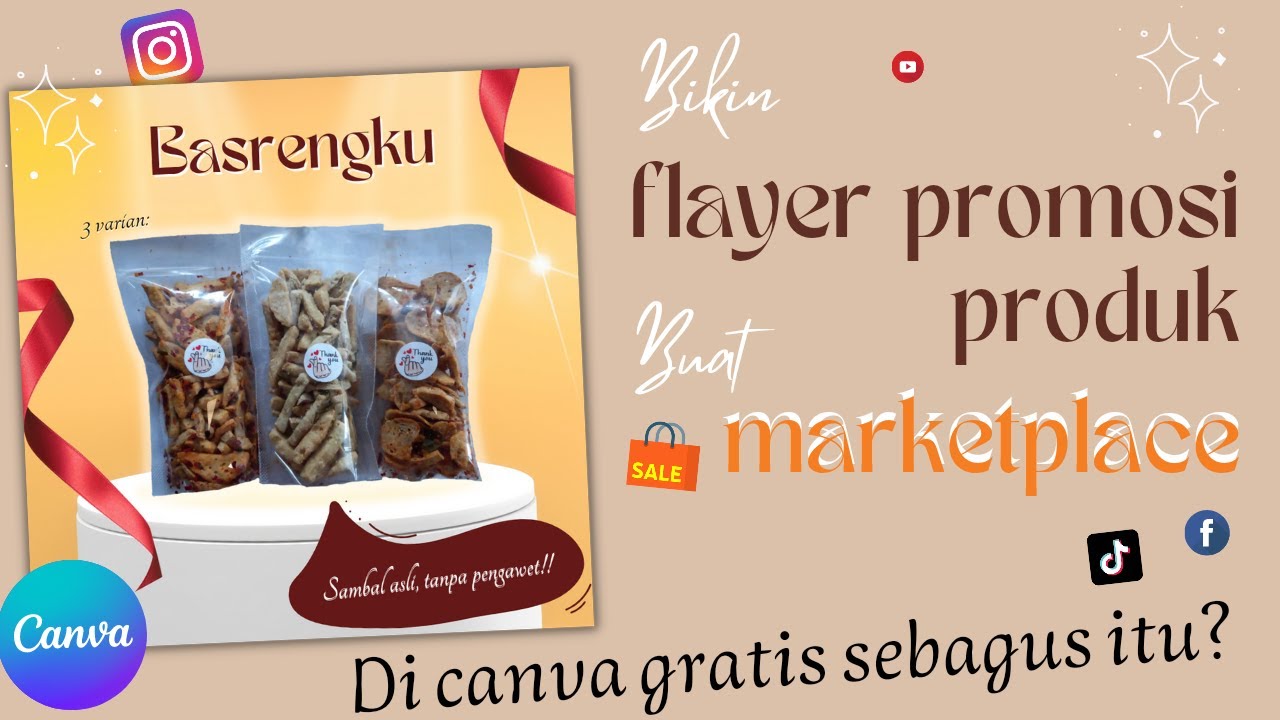 CARA MEMBUAT FLAYER FOTO PRODUK MARKETPLACE SEPERTI DI STUDIO DI CANVA ...