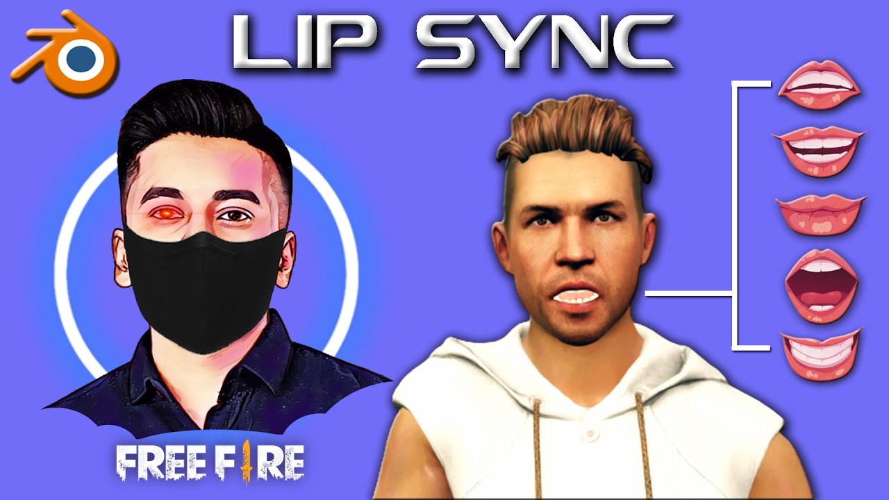 Free Fire 3D Character Lip Sync Animation In Blender - YouTube