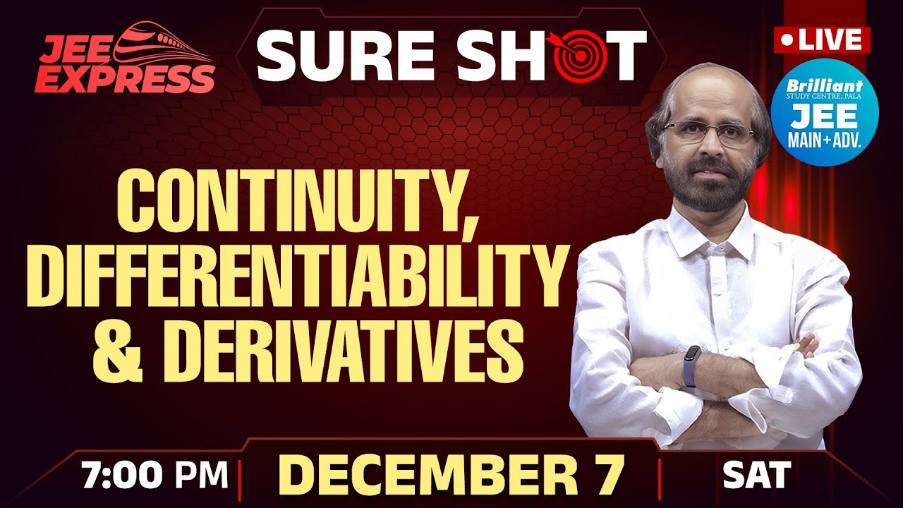 JEE EXPRESS | SURE SHOT | Continuity, Differentiability & Derivatives ...