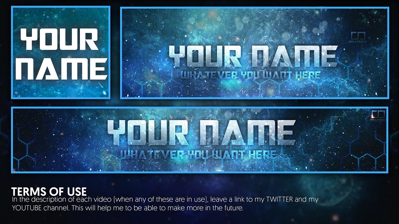 FREE BANNER TEMPLATE! - Youtube and Twitter Banner and Avatar Template ...