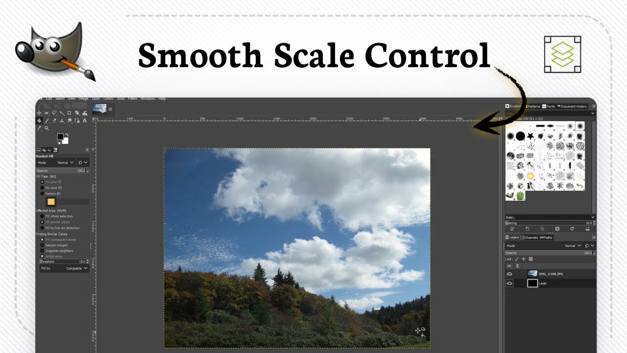 How to Resize a Layer in GIMP (Smooth Adjust) - YouTube