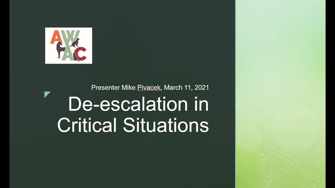 De escalation in Critical Situations, 3 11 21 - YouTube