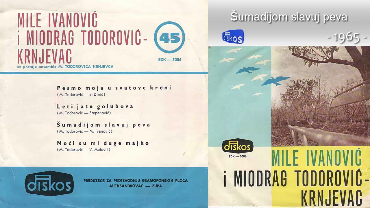 Duet Mile Ivanovic i Miodrag Todorovic Krnjevac - Sumadijom slavuj peva ...